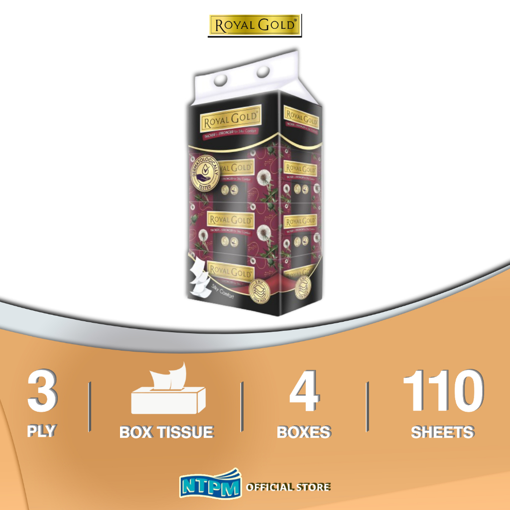 Royal Gold Luxurious (White) Box Facial Tissue 3PLY (110's x 4 ...