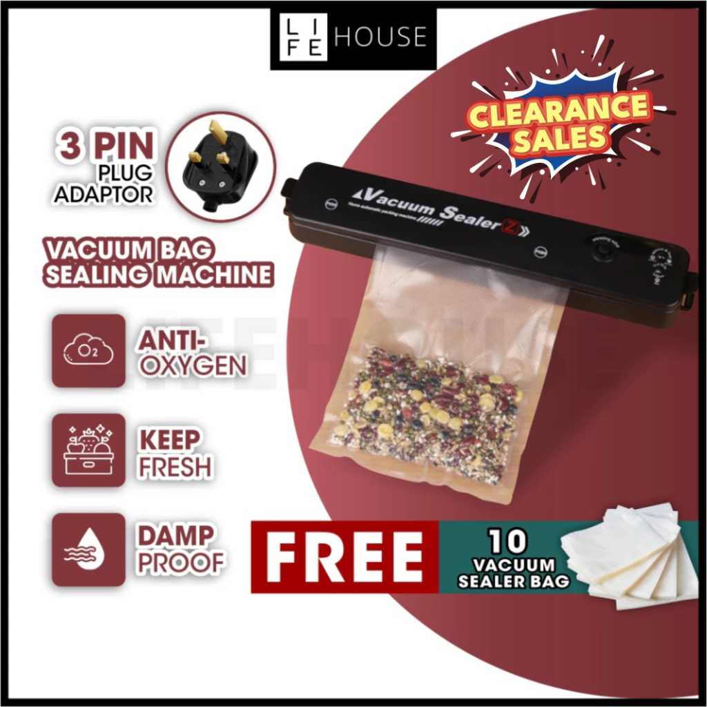 [Clearance][3 PIN PLUG]Food Vacuum Sealer Machine Mesin Vacuum Food ...