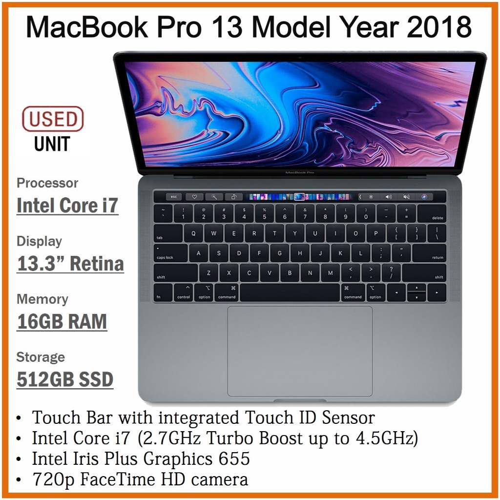 (Refurbished) MBP 13 Intel Core i7 Intel Iris Plus Graphics 655 16GB ...
