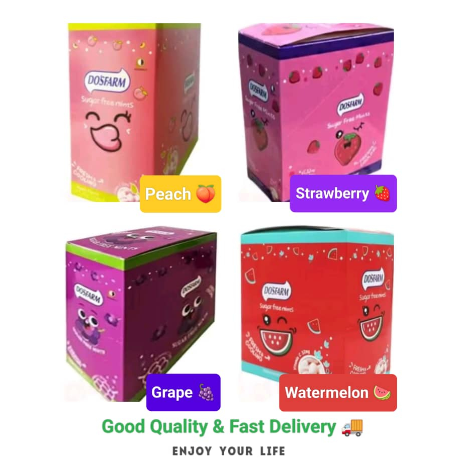 Viral Dosfarm Sugar Free Mint Candy Inner Box ( 1 x 15pkt - 16g ) Halal ...
