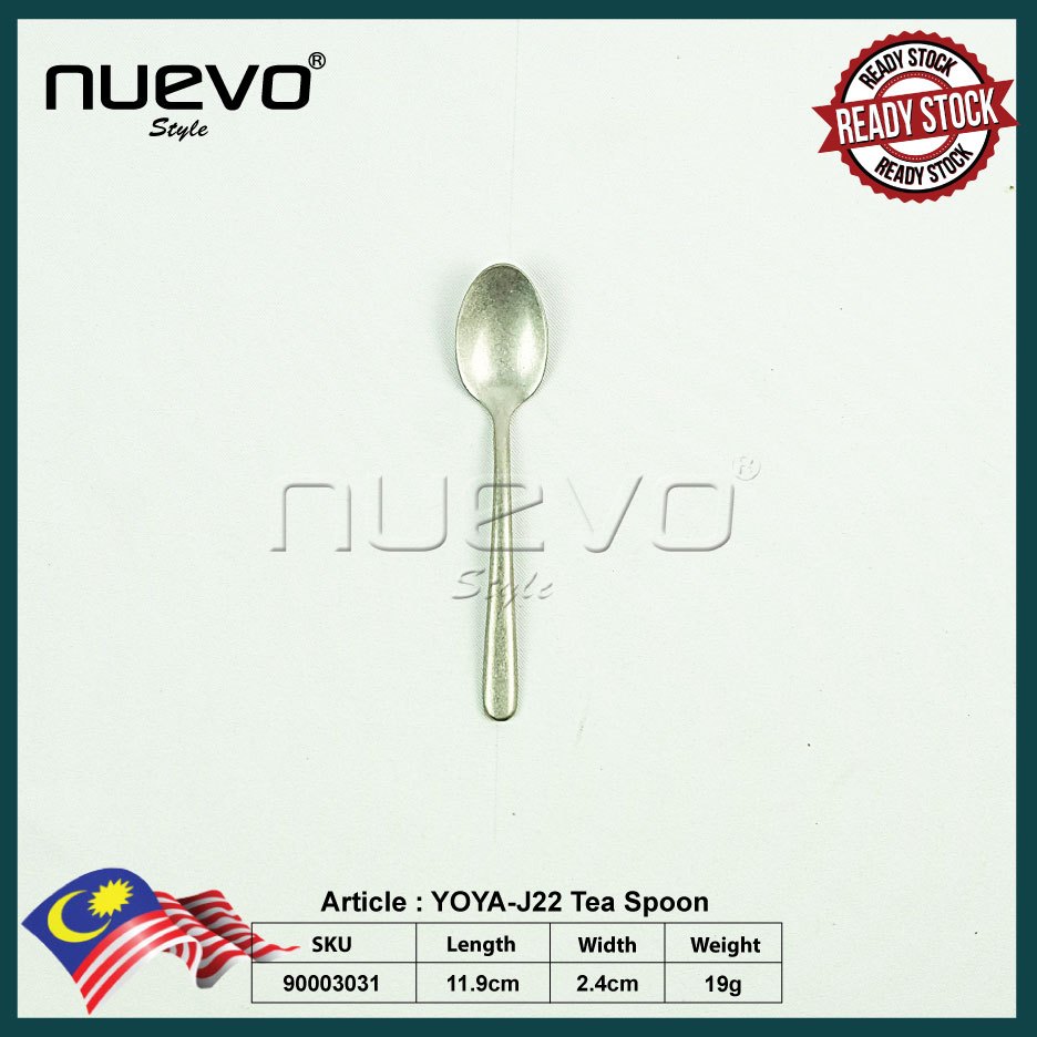 2 PCS SET NUEVO YOYA-J Stainless Steel Tea Spoon 不锈钢茶勺 Sudu Teh Keluli ...