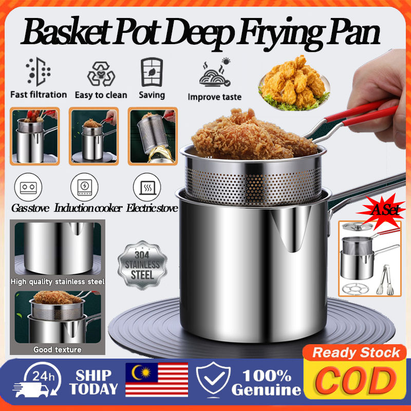 Tall & Mini Stainless Steel Tempura Deep Fryer Oden Cooker Chicken ...