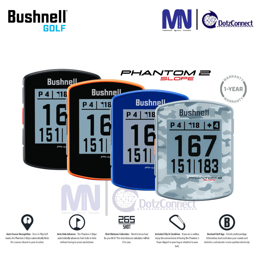 Bushnell Golf Phantom 2 Slope - preloaded with more than 38,000 ...