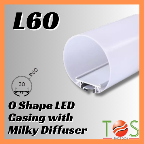 LUMY【0.5M/1M/1.5M/2M】O Shape LED Light Strip Aluminium Profile LED ...