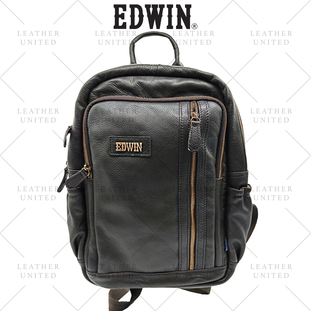 Edwin Premium Top-Grain Leather Backpack – Timeless Elegance & Everyday Functionality #EESB38501 ...