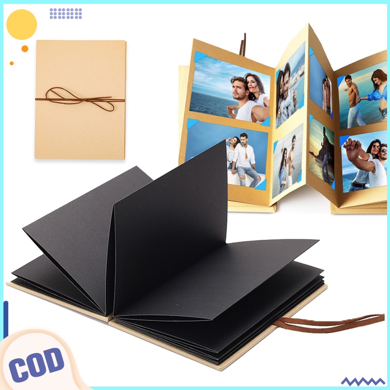 Accordion Scrapbook Stretchable Folding Photo Album Hardcover Kraft ...