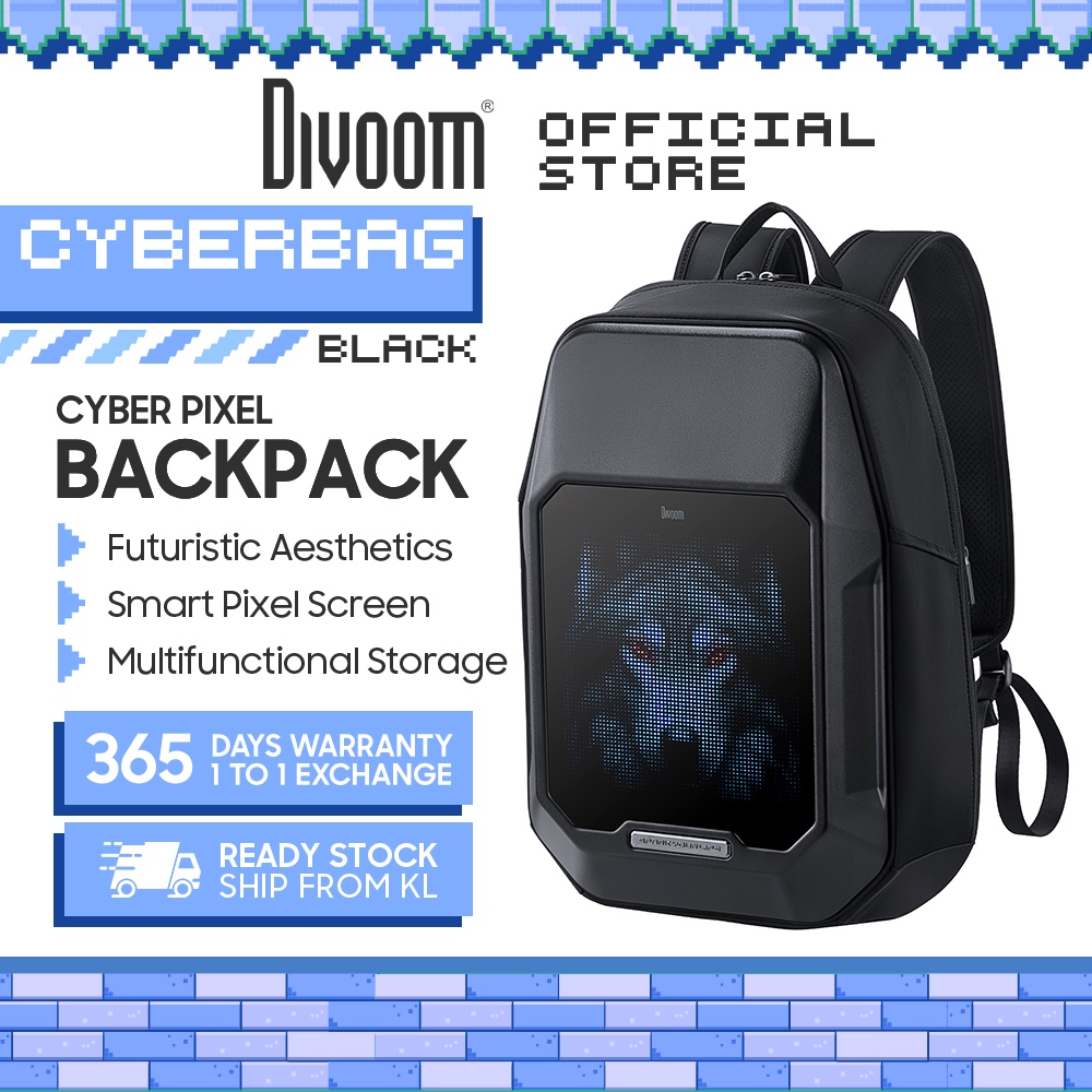 Divoom Cyber bag Pixel Backpack for imagination, Futuristic design for ...
