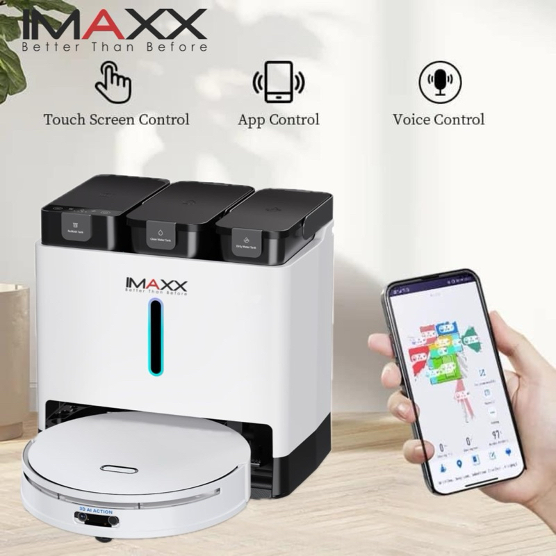 IMAXX Premium Quality Ai-Technology 2 in 1 Wet Dry Mopping Robot Vacuum ...