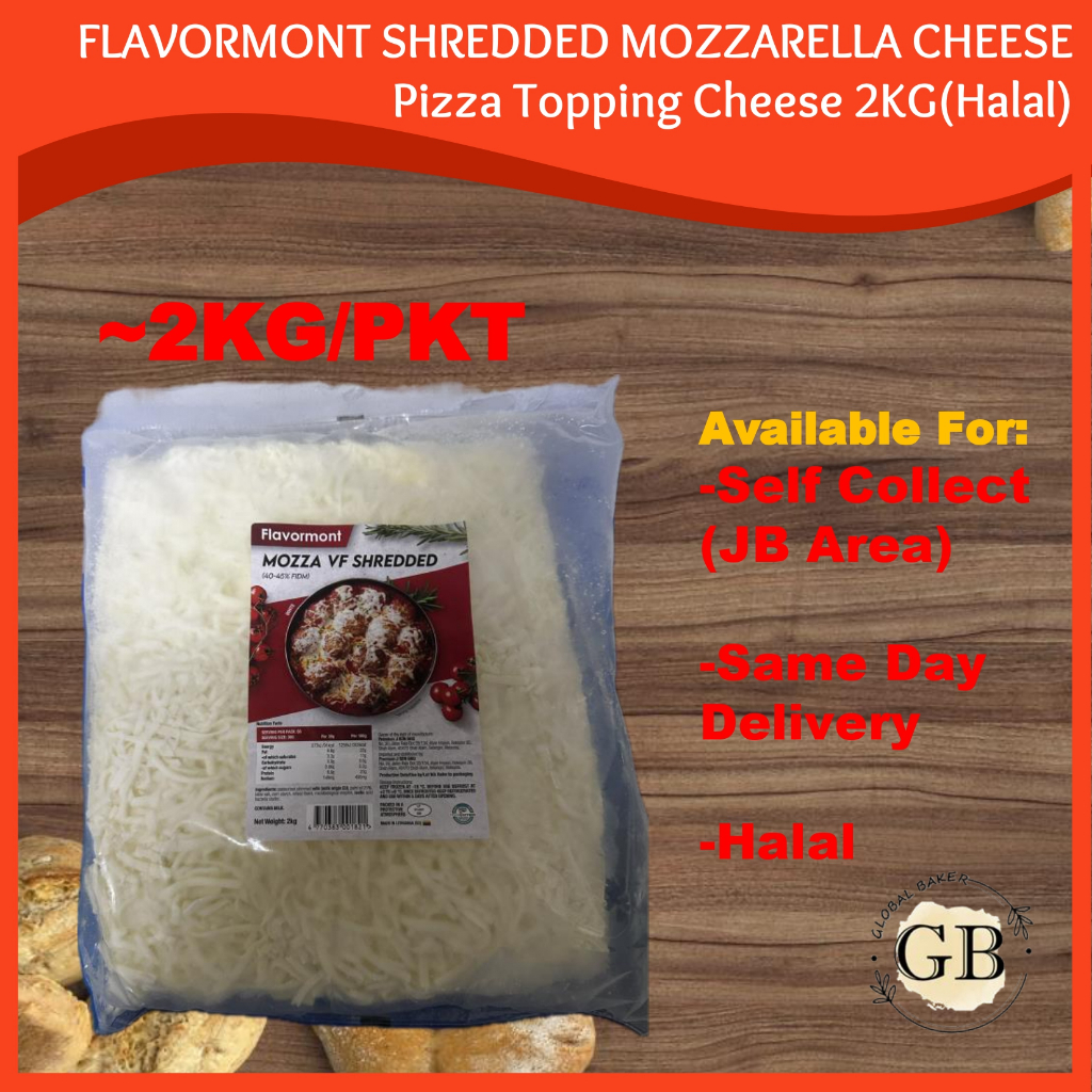 FLAVORMONT SHREDDED MOZZARELLA CHEESE 2KG GUD SHREDDED MOZZARELLA ...