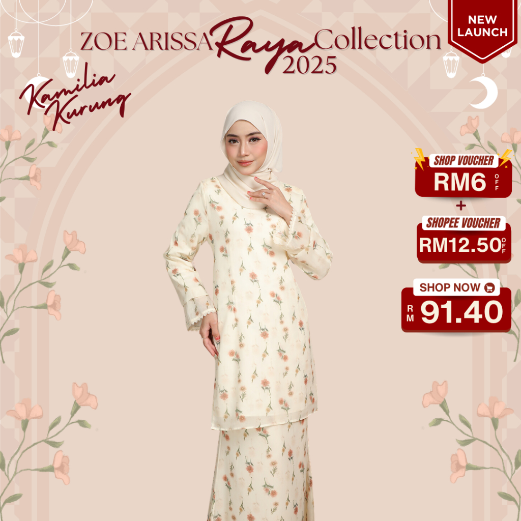 ZOE ARISSA Raya 2025 ZA Kamilia Kurung Moden Chiffon Printed Design ...