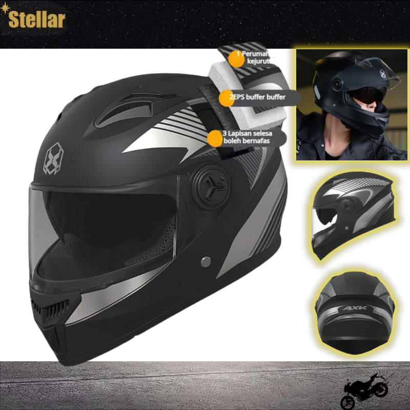 Dual Lens Motorcycle Helmet Men Full Face Helmet Moto Riding Material ...