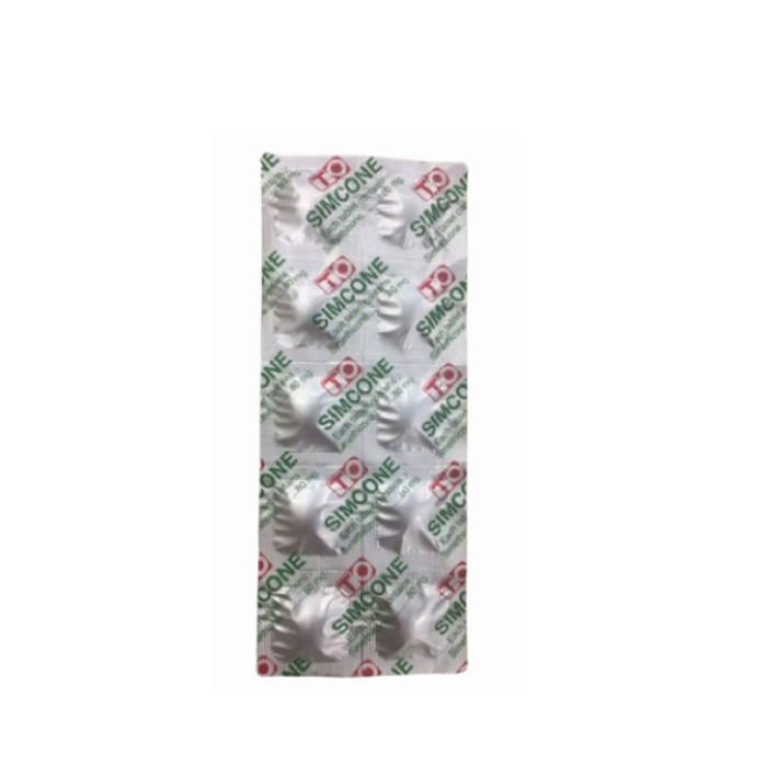 Simethicone Angin Perut /Kembung / Sendawan Kunyah Simcone Tablet ...