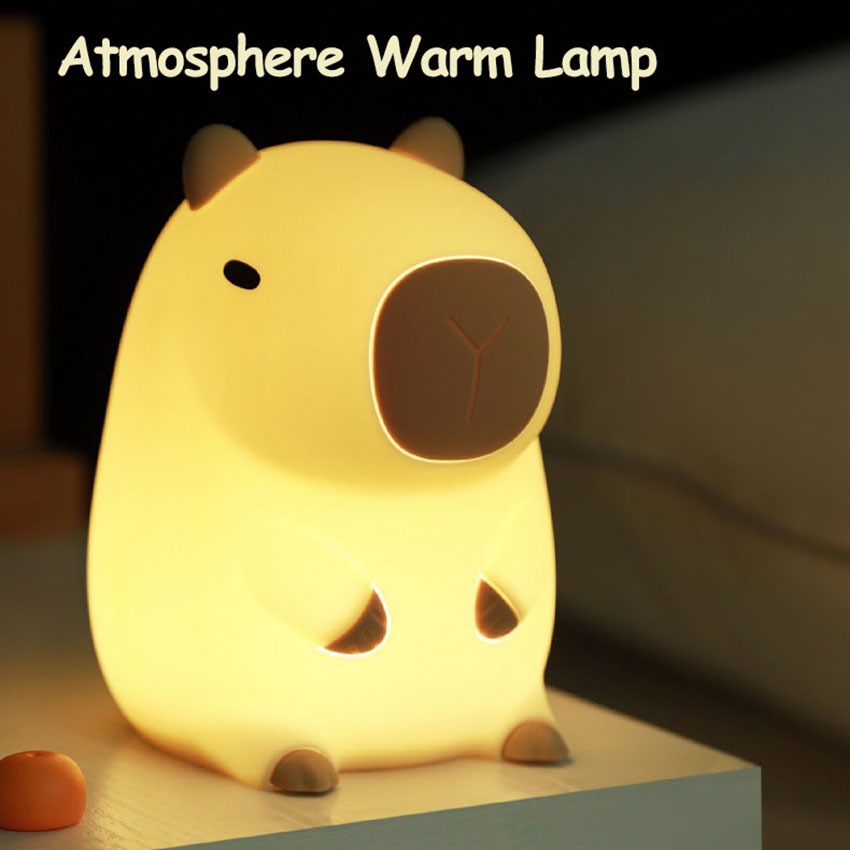 Capybara Night Light Rechargeable Bedroom Atmosphere Light Cartoon ...