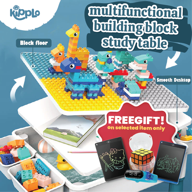 【KIPPLO】🔥READY STOCK🔥Large Size Building Block table for kids Meja ...