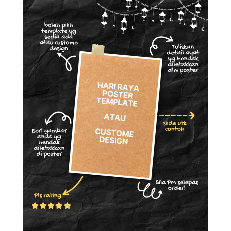 poster hari raya template / custom design | Shopee Malaysia