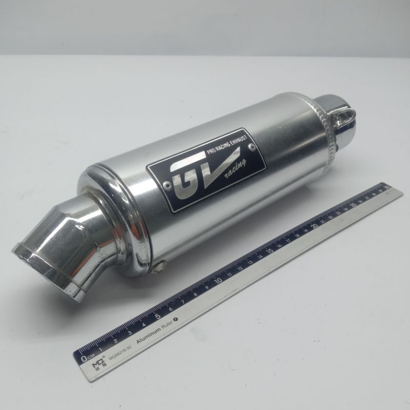 GL RACING MUFFLER BOX CHROME 51MM | Shopee Malaysia