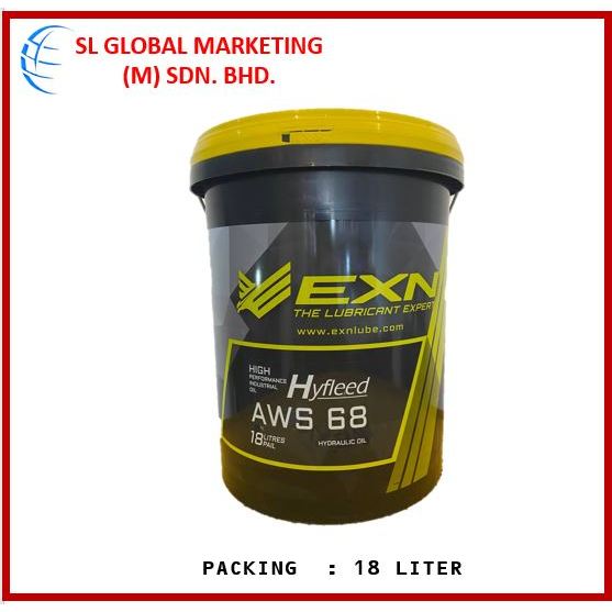 EXN HYFLED AWS68 HYDRAULIC OIL HIGH PERFORMANCE INDUSTRIAL OIL HEAVY ...