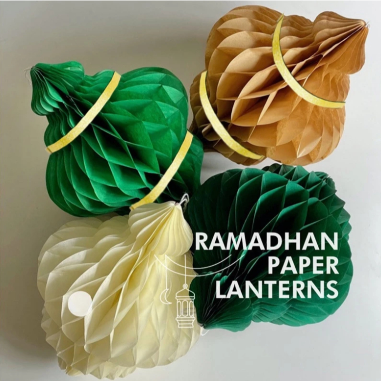 Raya Ramadhan Kareem Paper Lantern Decorations Hari Raya Honeycomb ...