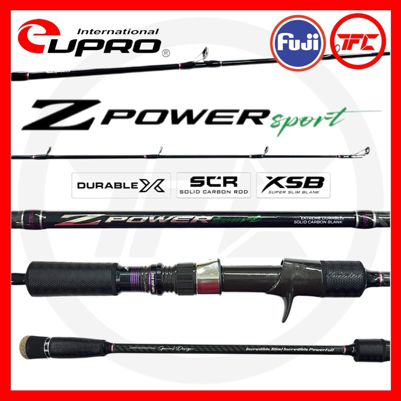 EUPRO Z POWER Sport Overhead & Spinning Jigging Rod BC Baitcast SW Jig ...