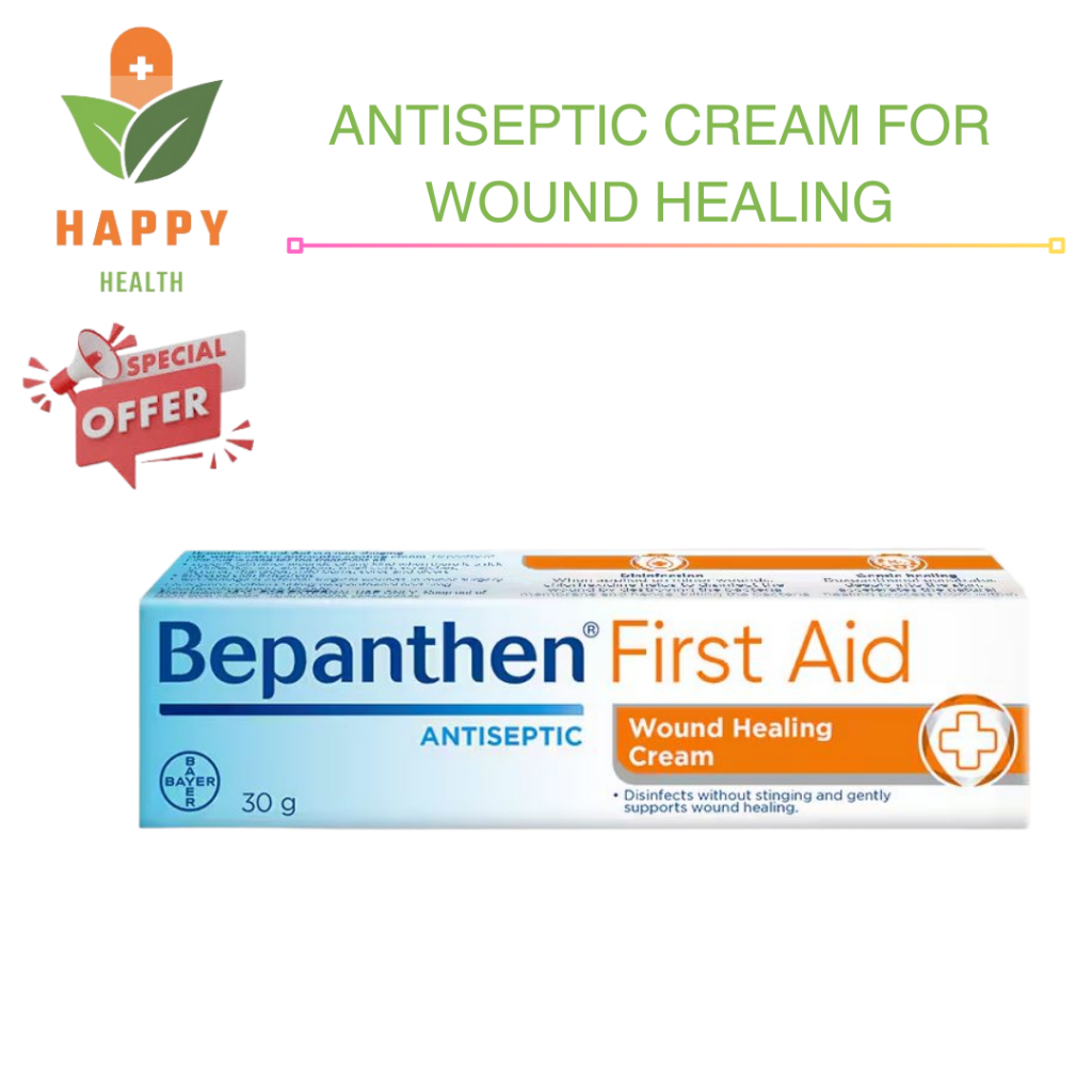 [ Exp 4/2027 ] Bepanthen First Aid Antiseptic Cream 30G - For Wound ...