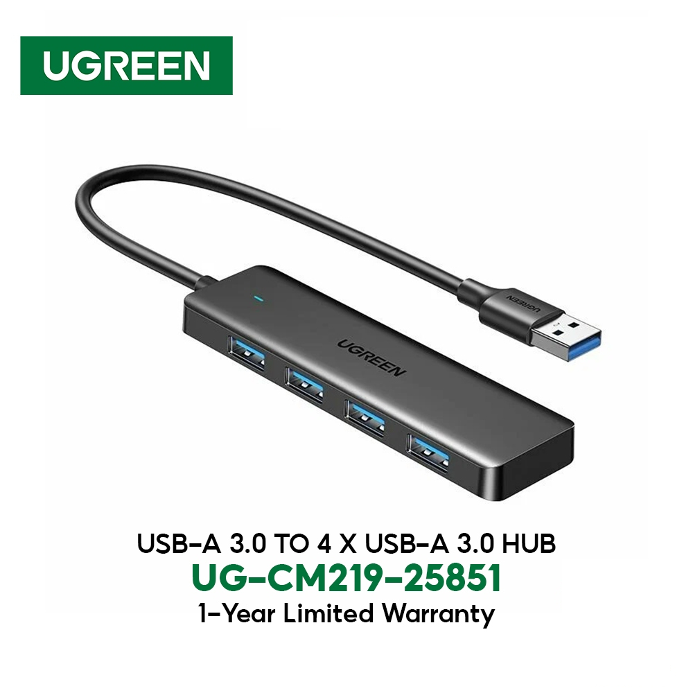 Ugreen UG-CM219-25851 UGREEN USB-A 3.0 TO 4*USB-A 3.0 HUB - 4 Ports ...