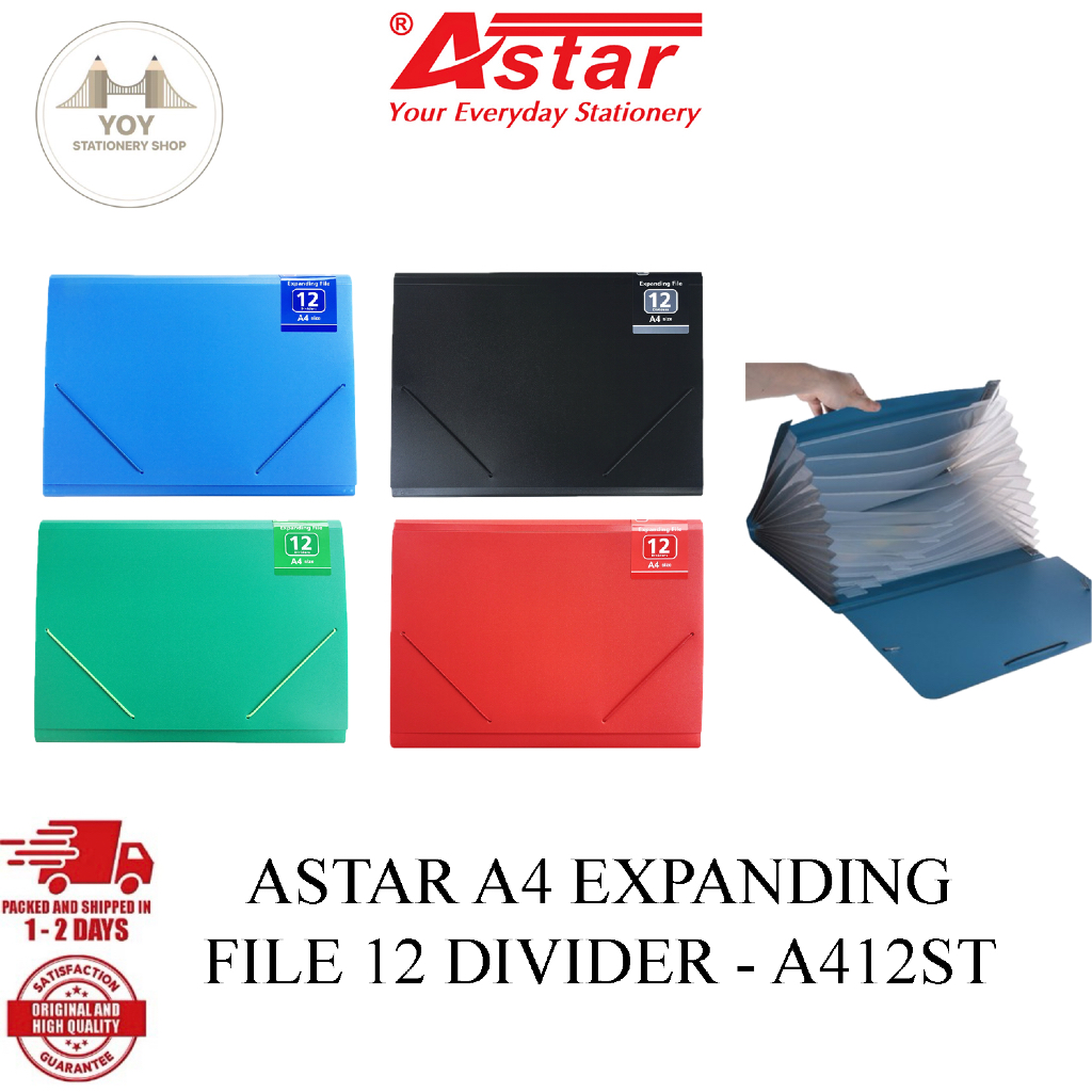 ASTAR A4 EXPANDING FILE 12 DIVIDER - A412ST (READY STOCK) | Shopee Malaysia