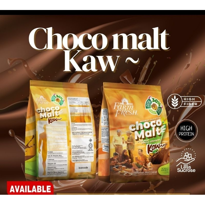 Farm Fresh Choco Malt Kaw 1kg Shopee Malaysia