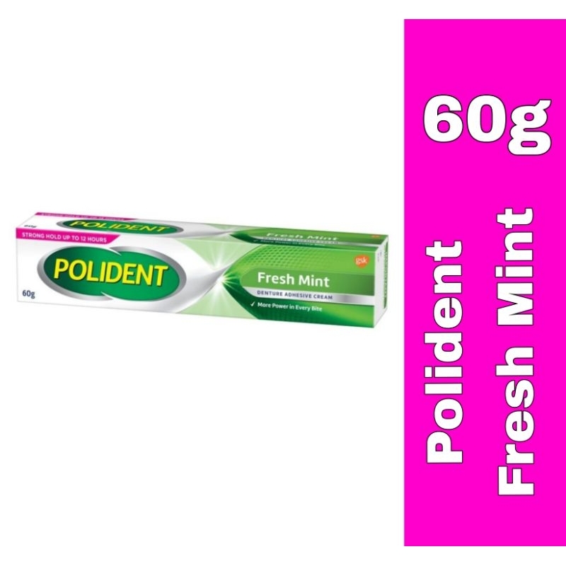 (Raya Sales) POLIDENT Denture Adhesive Fresh mint Paste 60g | Shopee ...