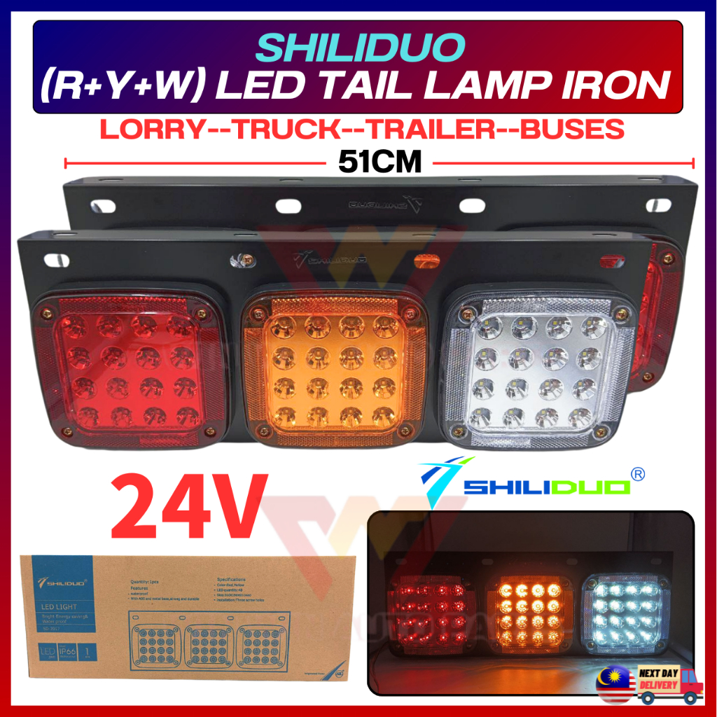 SD2017 SHILIDUO 24V LED Tail Lamp Lampu Belakang IRON Base Brake/Signal ...