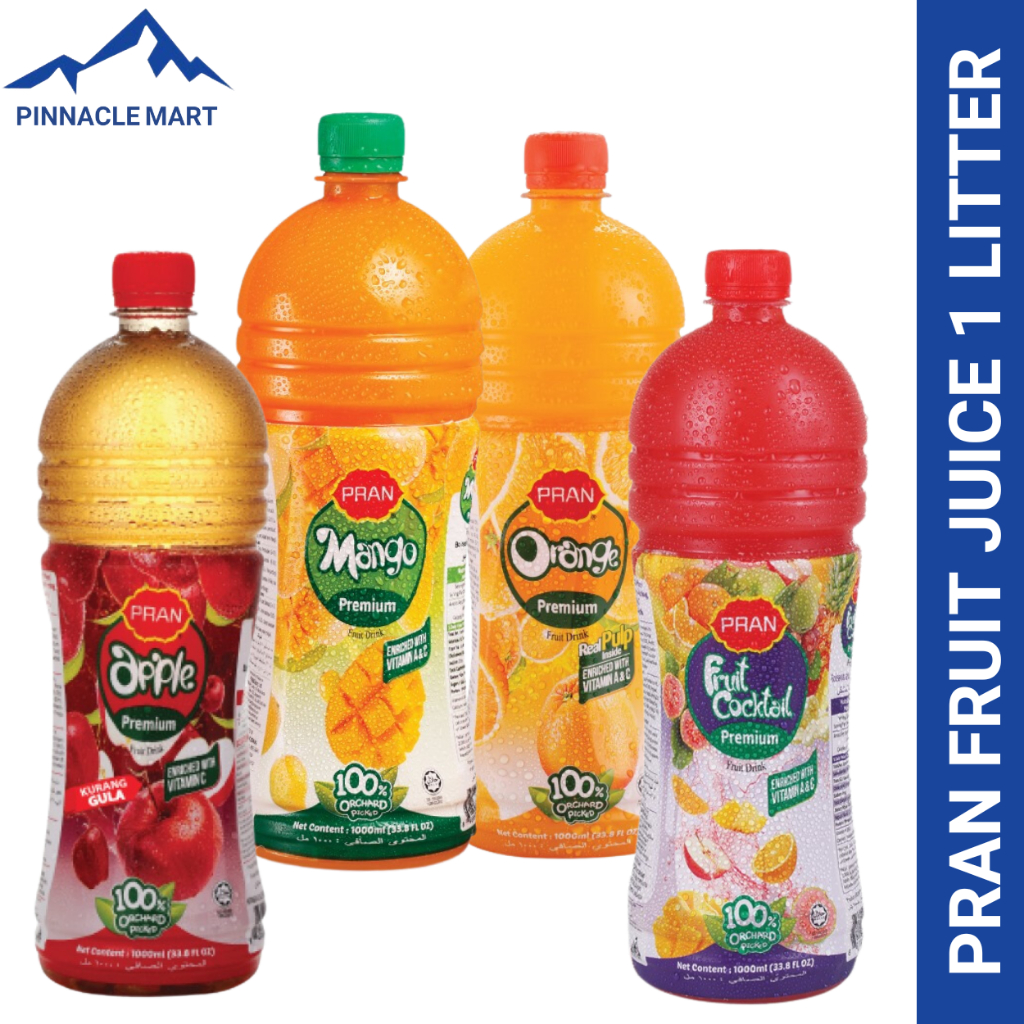 PRAN JUICE 1L MANGO/FRUIT COCKTAIL/ORANGE/APPLE | Shopee Malaysia