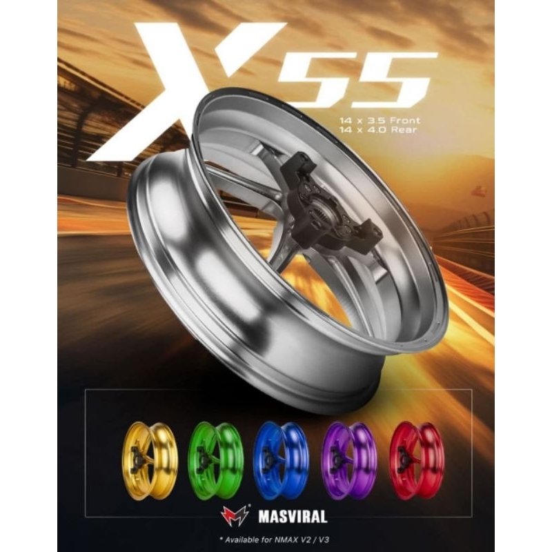 Masviral X55 Yamaha Nmax V2 V3 CnC Premium Light Weight 14inci 14 ...