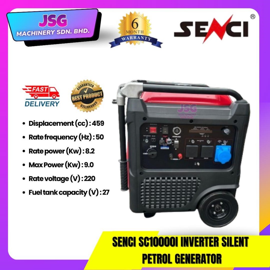 SENCI SC10000i Inverter Silent Petrol Generator | Shopee Malaysia