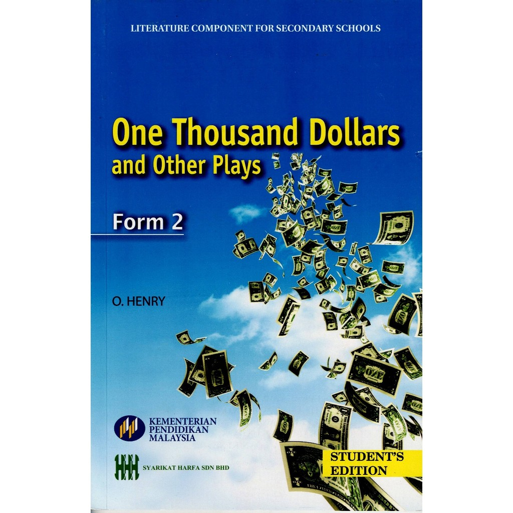 One Thousand Dollars and Other Plays Form 2 Text Book (English ...