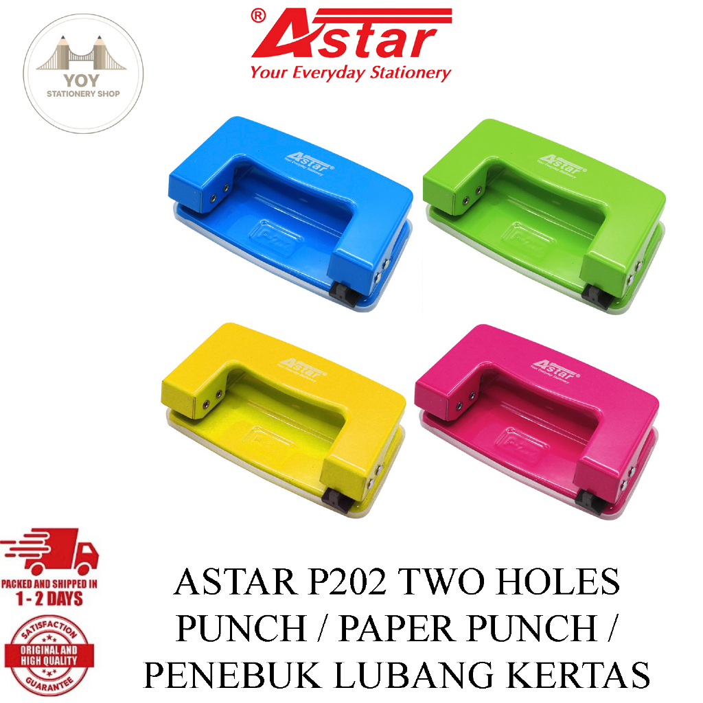 ASTAR P202 TWO HOLES PUNCH / PAPER PUNCH / PENEBUK LUBANG KERTAS (READY ...