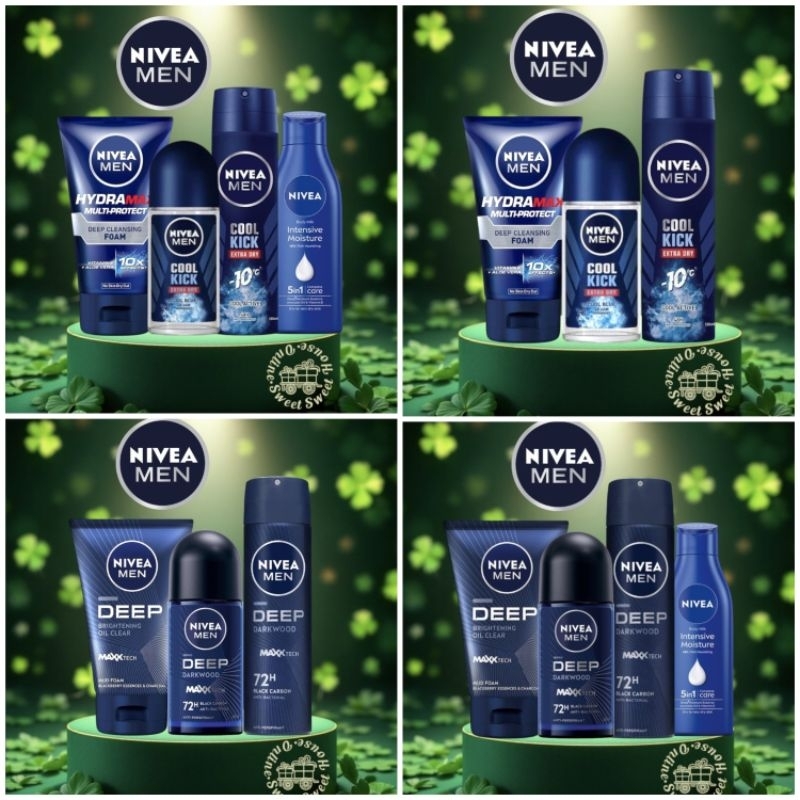 Nivea Men Cool Kick / Deep Darkwood Set Valueable Set | Shopee Malaysia
