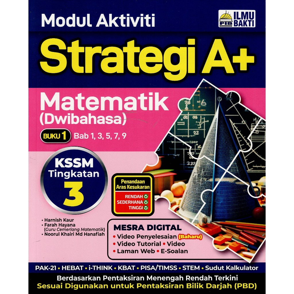 MODUL AKTIVITI : STRATEGI A+ MATEMATIK ( DWIBAHASA ) BUKU 1 BAB 1,3,5,7,9 TINGKATAN 3 KSSM ...