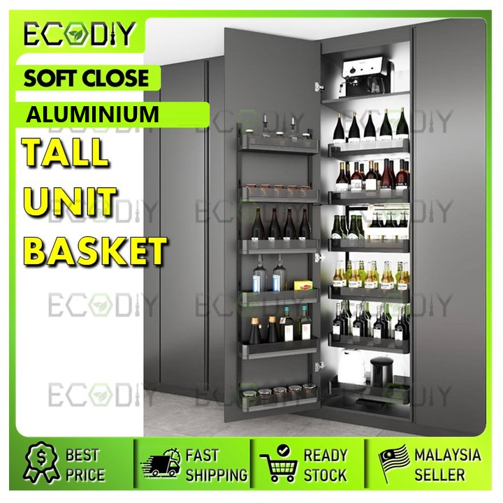 ECODIY🇲🇾 Tall Unit Basket 6 Layer 12 Basket Space Series Aluminium ...