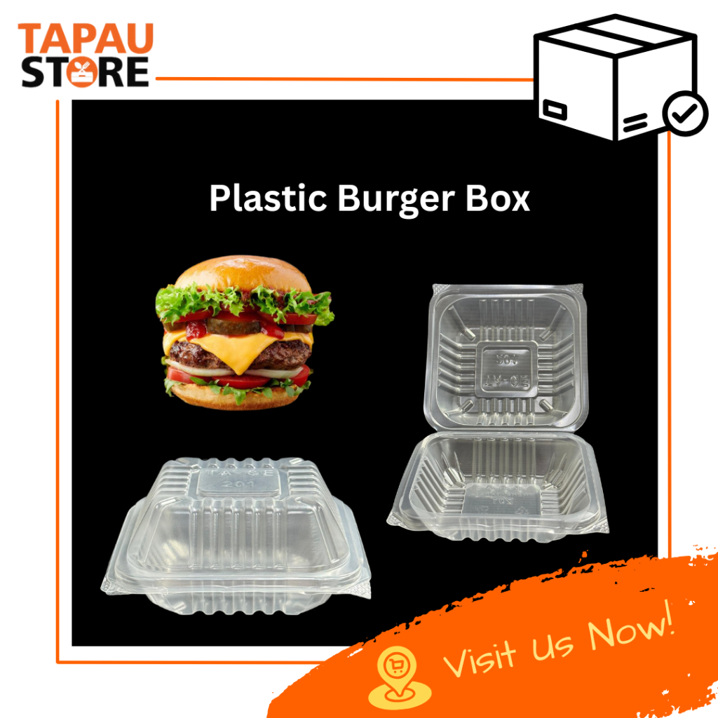 (100PCS) Plastic Burger Box / Disposable Box | Shopee Malaysia