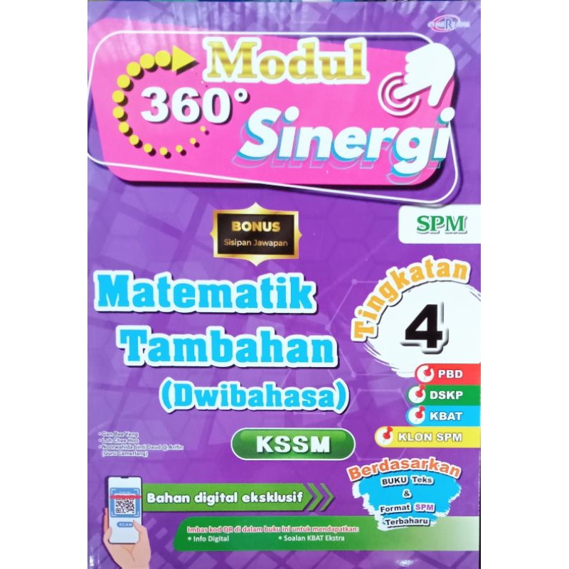 MODUL 360° SINERGI MATEMATIK TAMBAHAN (DWIBAHASA) TINGKATAN 4 KSSM ...