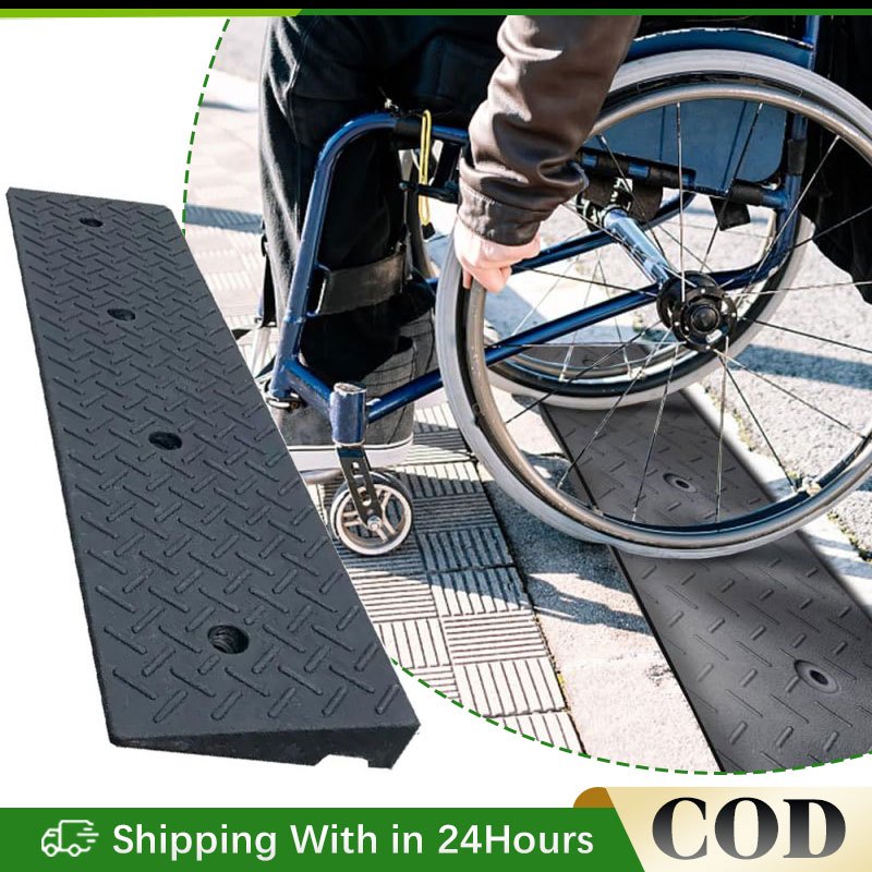 100cm Black Rubber Curb Ramp Anti-Slip Ramp Driveway Ramp Non-Slip ...