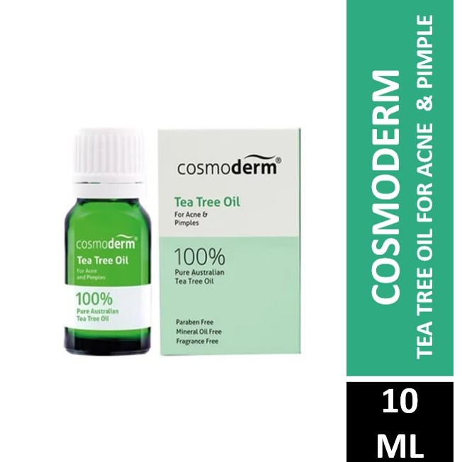 COSMODERM TEA TREE OIL PURE AUSTRALIAN 10ML FOR ACNE & PIMPLE | Shopee ...