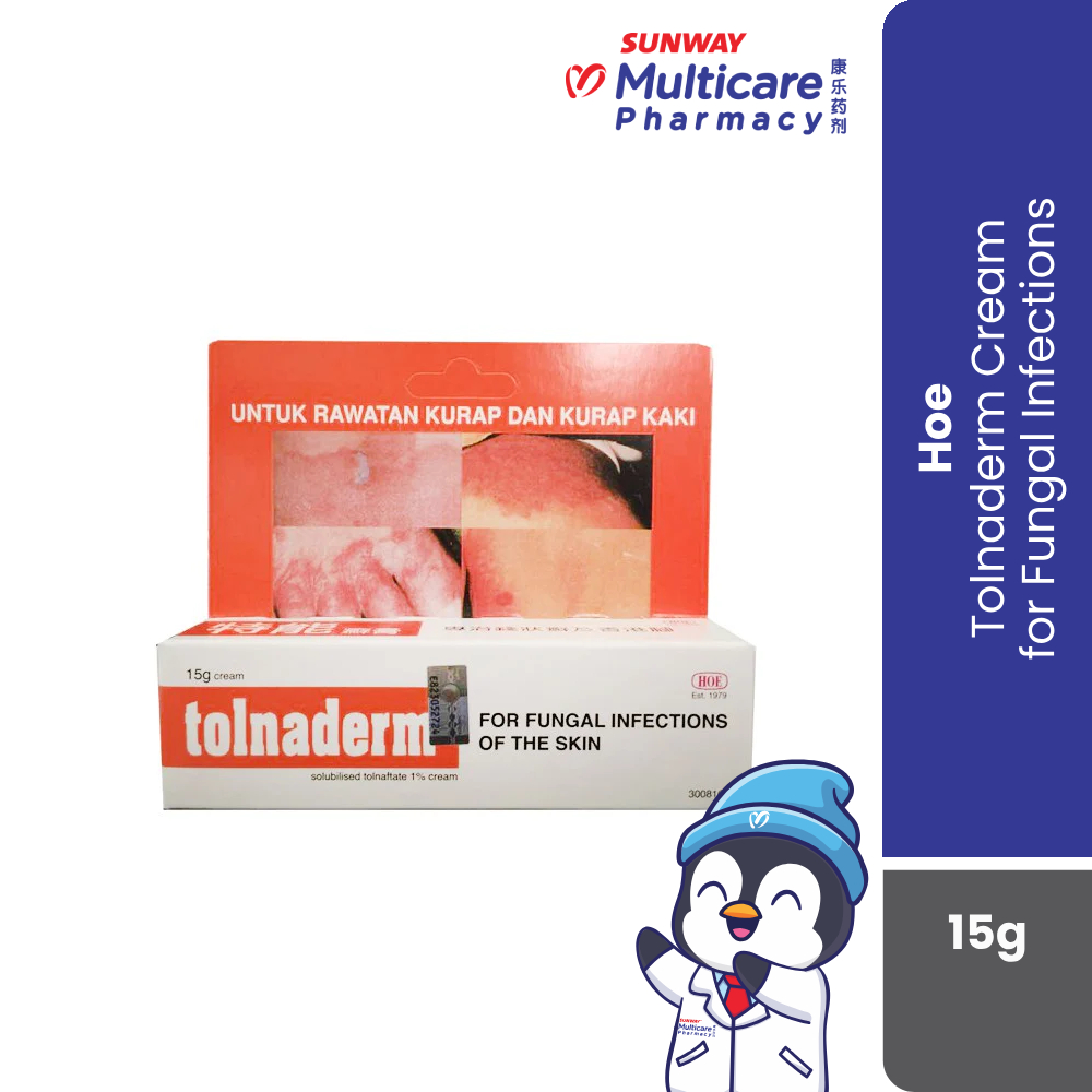 Hoe Tolnaderm Anti-fungal Cream 15g | Shopee Malaysia