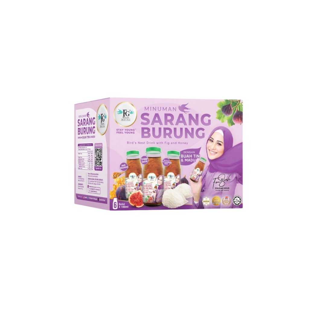 FG Walet Bird's Nest with Fig and Honey 180ml x 6 bottle (Bundle Box ...