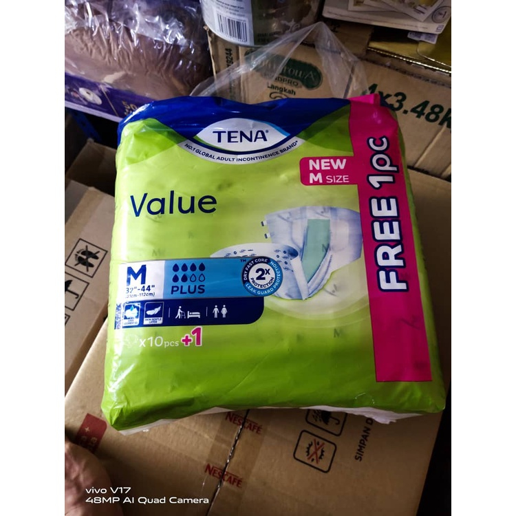 TENA Tape Value Adult Diaper L8 (1 pack) product date | Shopee Malaysia