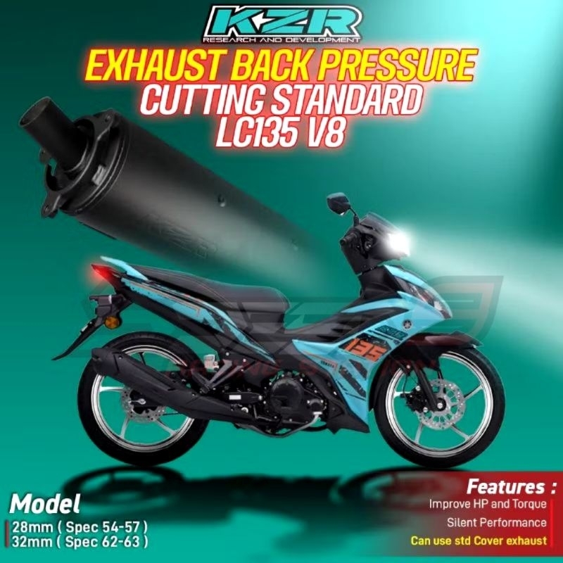 KZR PCO BACK PRESSURE EXHAUST 28MM 32MM Y15 Y16 LC135 V8 LCV8 VF3i SYM ...