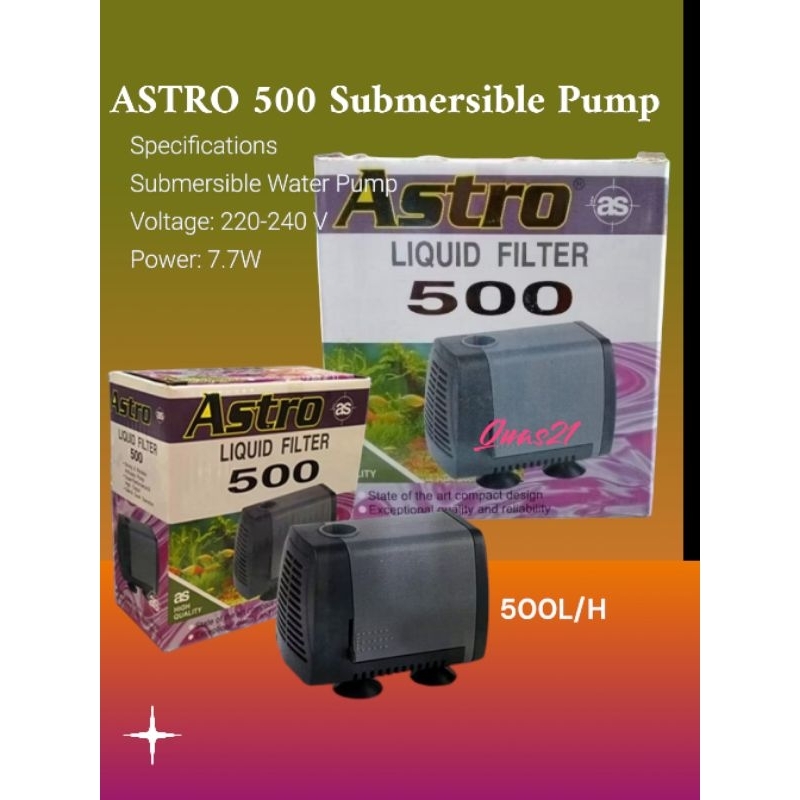 Astro Submersible Pump 500( 500L/H) | Shopee Malaysia