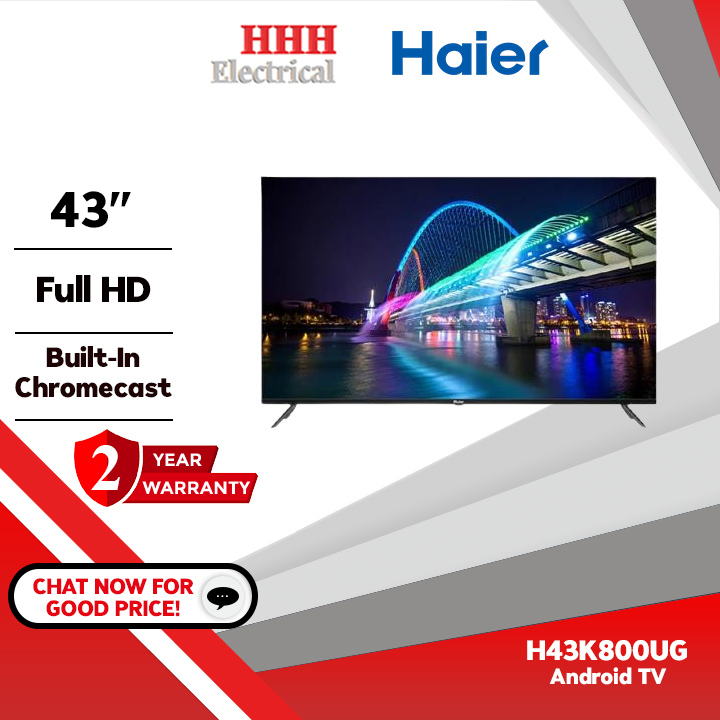 Haier Television FHD 4K HDR Android TV H43K800UG 43" | H50K800UG 50 ...