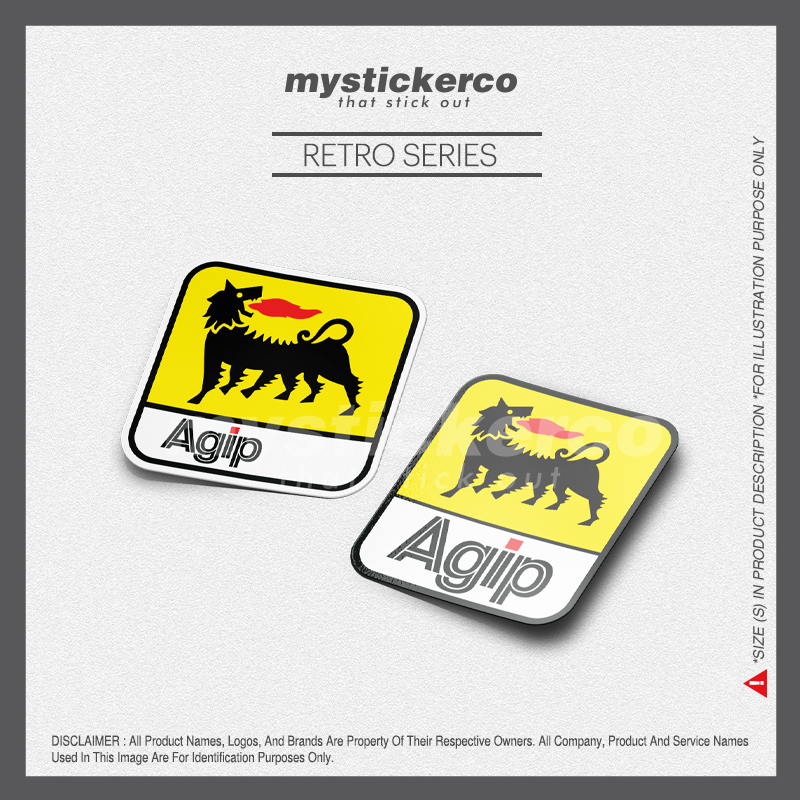 Sticker - Retro Series - Agip (Pair - 2 Pieces/Set) | Shopee Malaysia