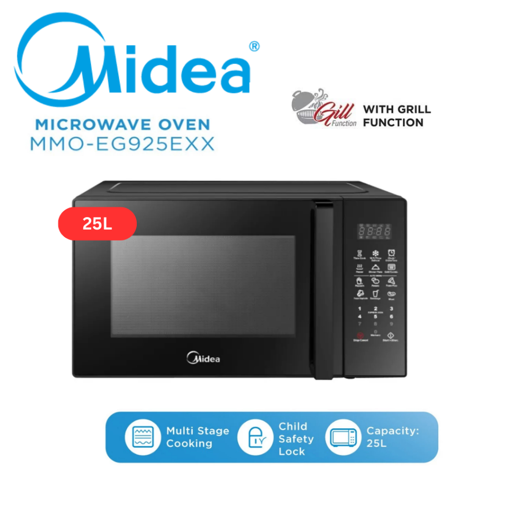 Midea Microwave Oven With Grill Function 25L MMO-EG925EXX 25L | Shopee Malaysia