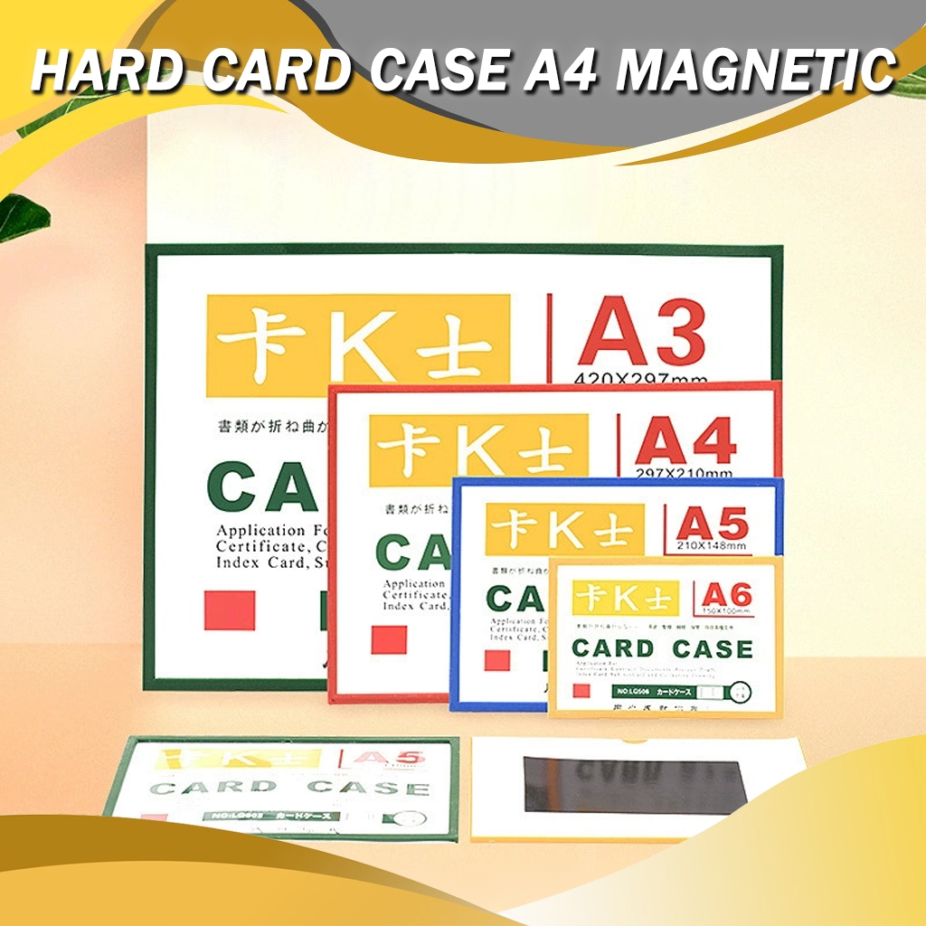 🇲🇾 Hard Card Case A4 Magnetic PVC Hard Card Case for Name Card ...